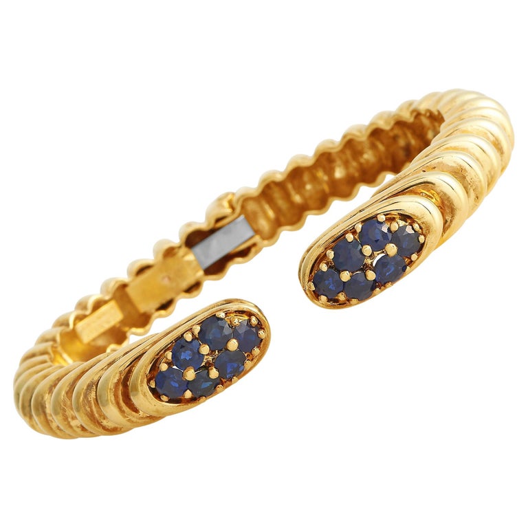 Wander France 18K Yellow Gold 3.00 ct Sapphire Bracelet at 1stDibs