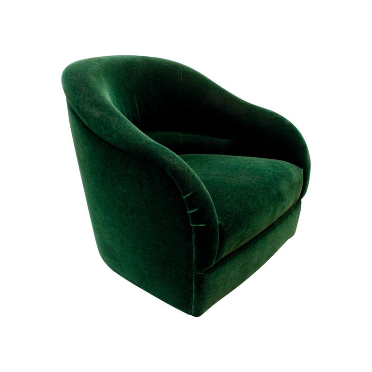 Ward Bennett Chic Pair of Pleated Back Lounge Chairs 1960s 'Signed' at ...