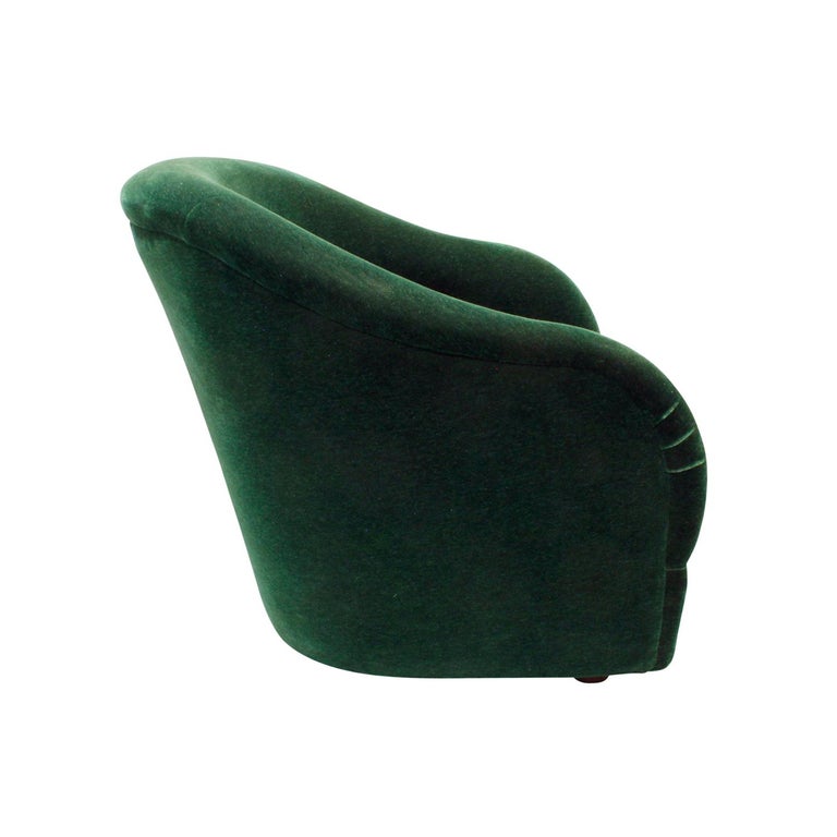 Ward Bennett Chic Pair of Pleated Back Lounge Chairs 1960s 'Signed' at ...