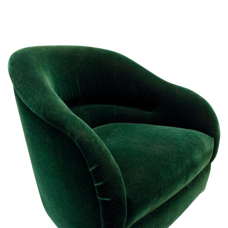 Ward Bennett Chic Pair of Pleated Back Lounge Chairs 1960s 'Signed' at ...