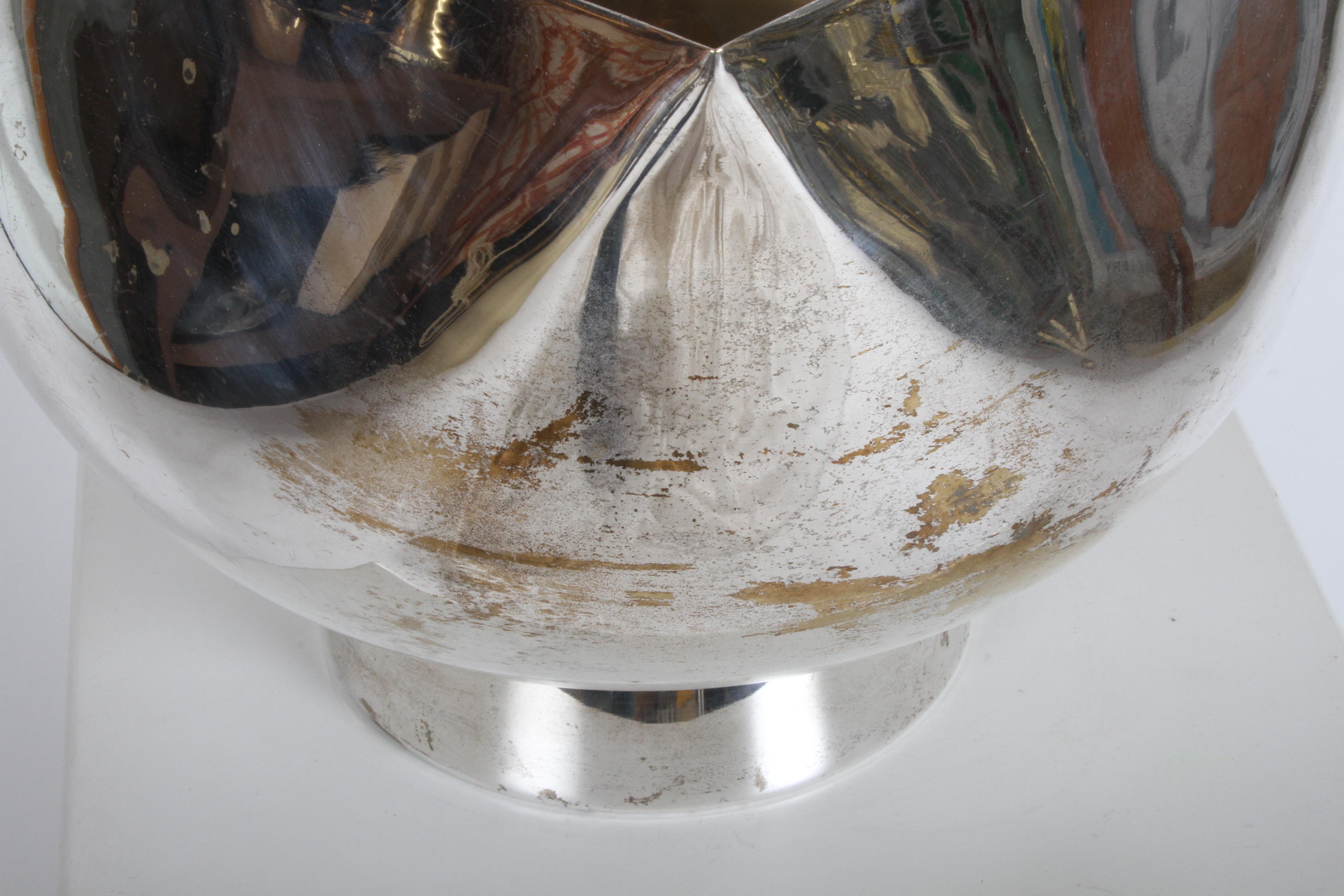 Ward Bennett Designed, Mid-Century Modern Large Bulbous Form Silver ...