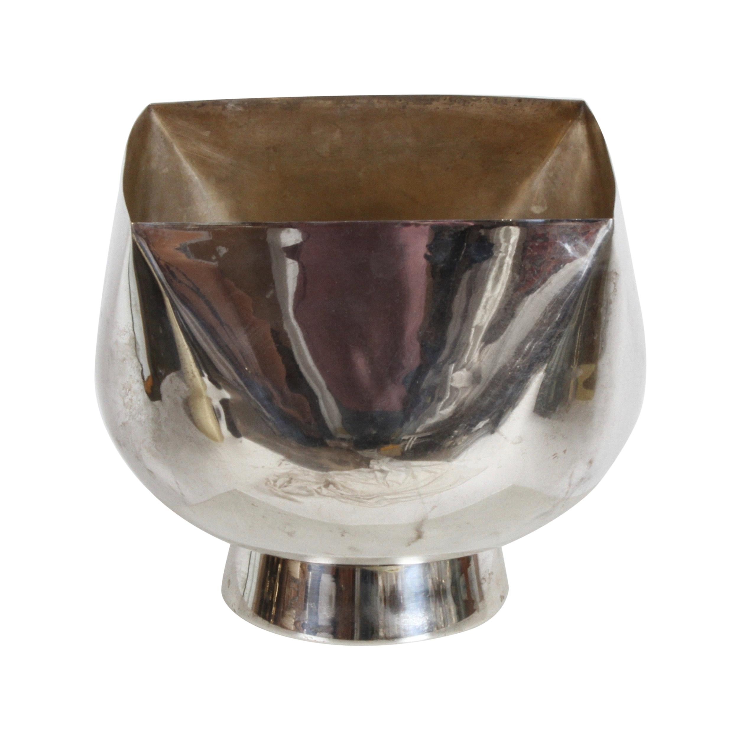 Ward Bennett Designed, Mid-Century Modern Large Bulbous Form Silver ...