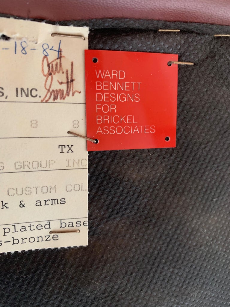 Ward Bennett Leather Desk Chair at 1stDibs