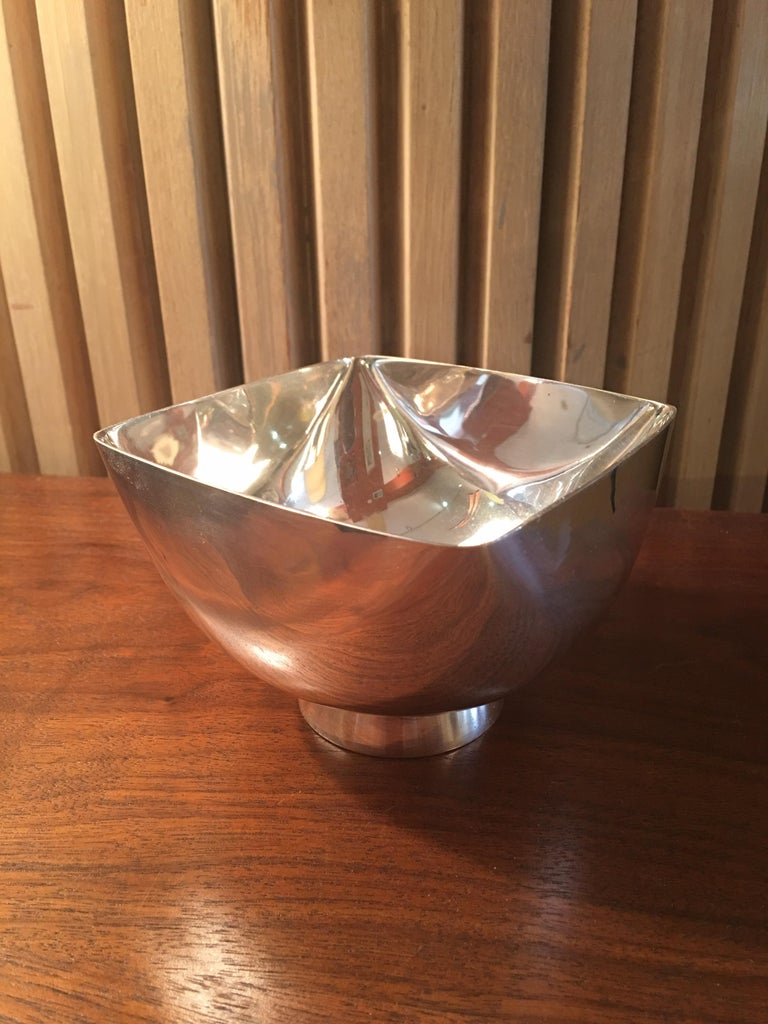 Ward Bennett Silver Plate Small Bowl at 1stDibs