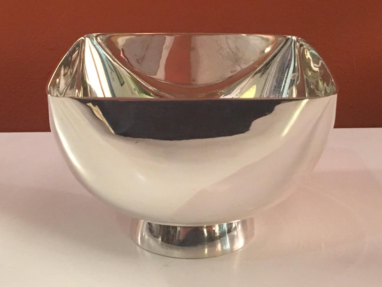 Ward Bennett Silver Plate Small Bowl at 1stDibs