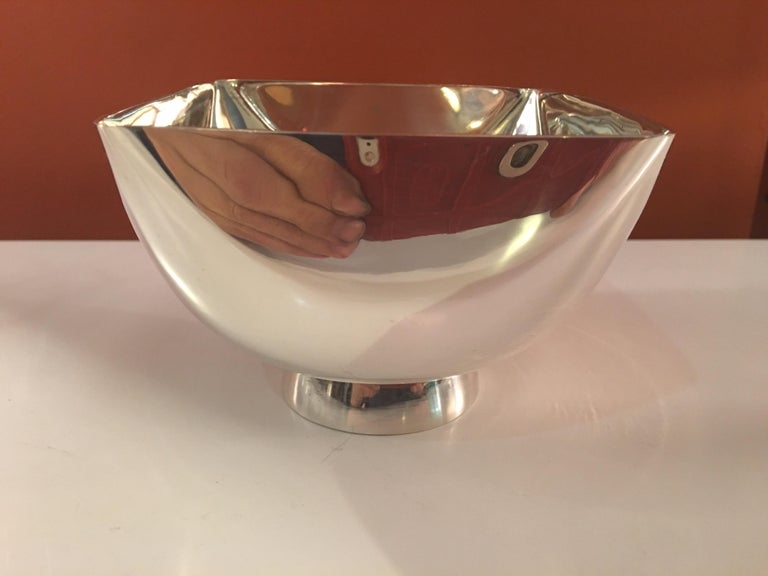 Ward Bennett Silver Plate Small Bowl at 1stDibs