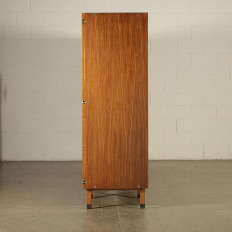 Wardrobe Walnut Veneer Wood Vintage, Italy, 1960s at 1stDibs
