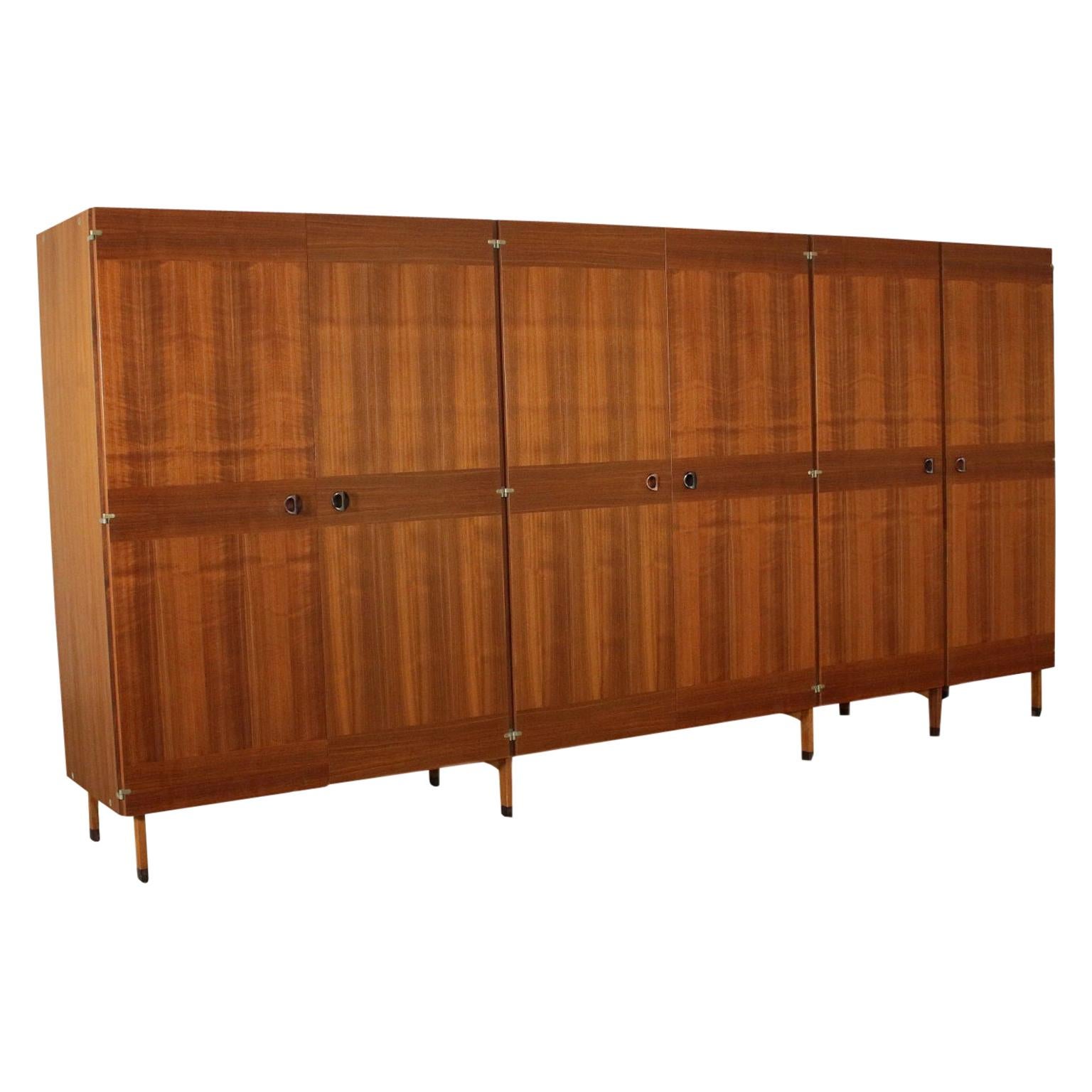 Wardrobe Walnut Veneer Wood Vintage, Italy, 1960s at 1stDibs | walnut ...
