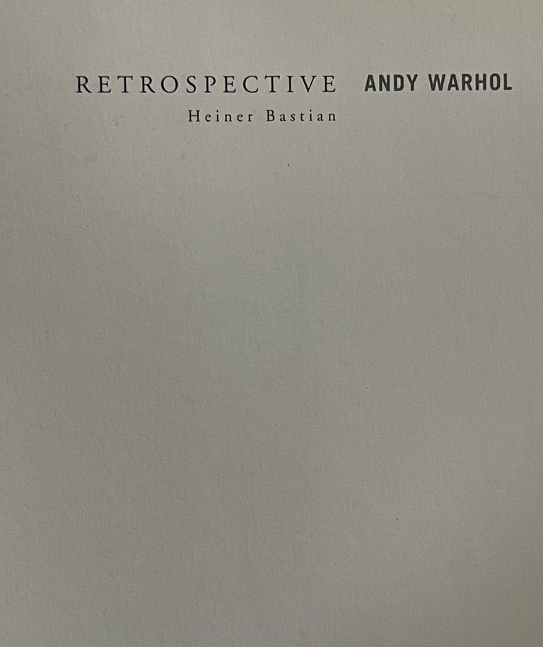Warhol Retrospective Art Book and Exhibit Programs Moca LA 2002 For ...