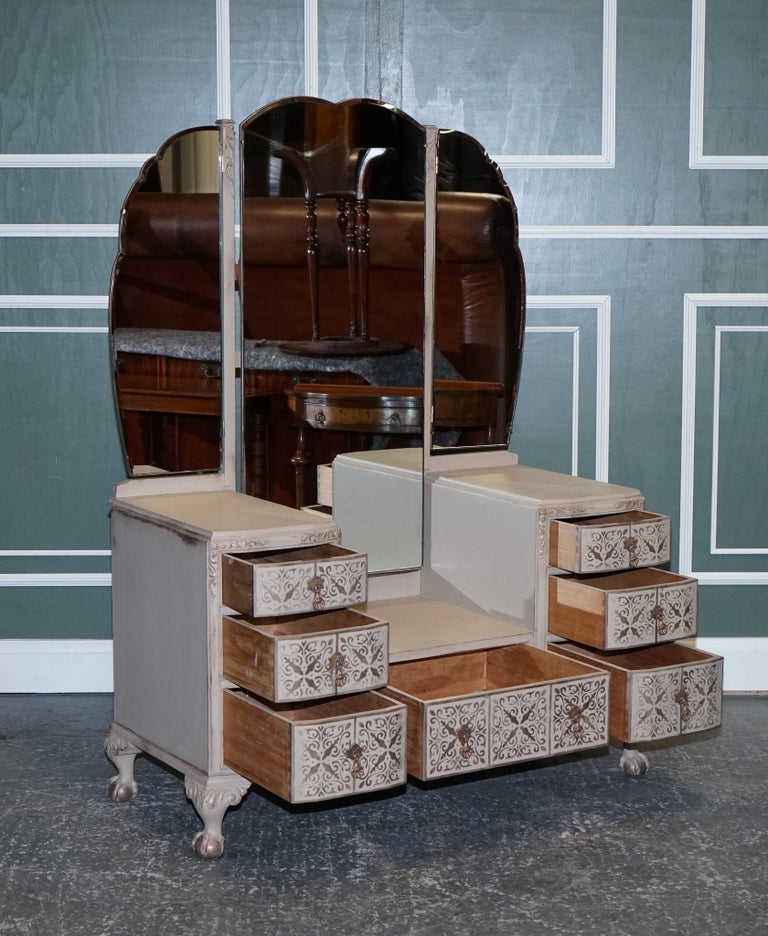 Waring and Gillow 1932 Antiqued Hand Painted Beige Bronze Patterns ...