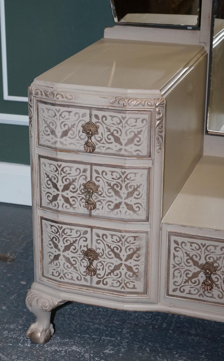 Waring and Gillow 1932 Antiqued Hand Painted Beige Bronze Patterns ...