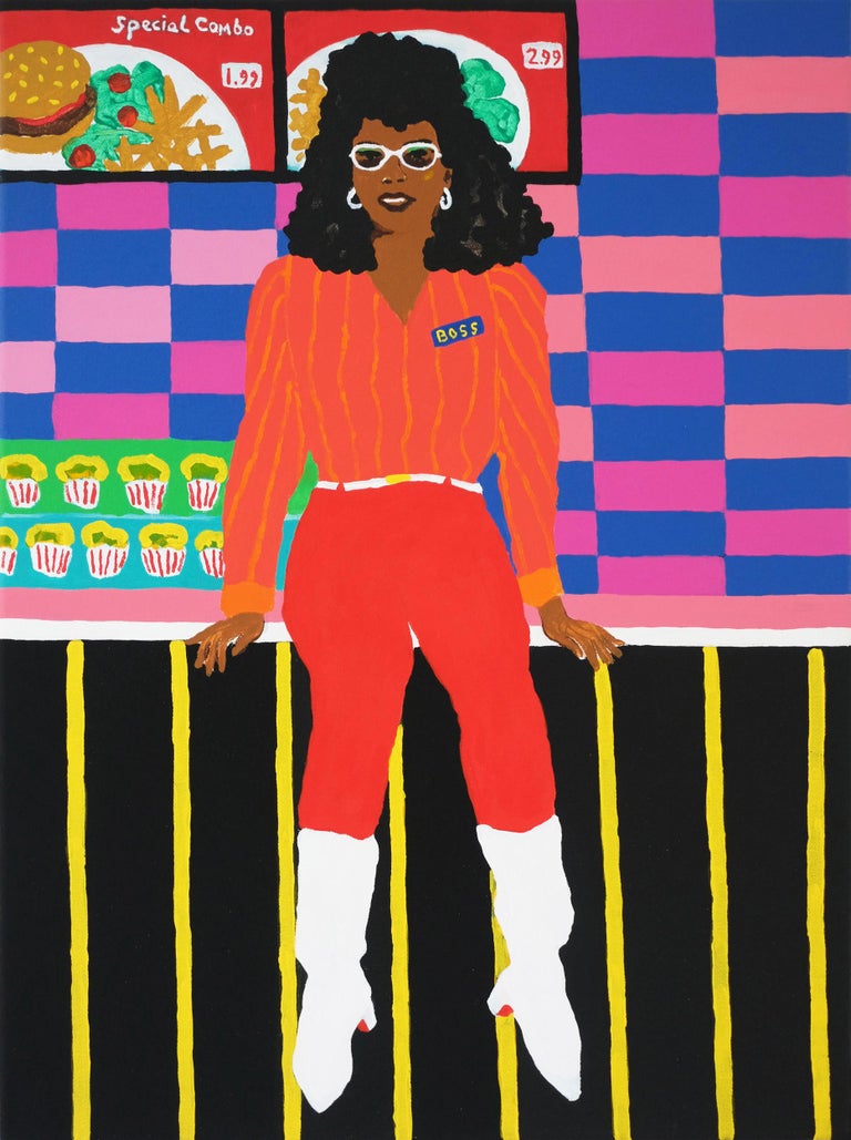'Warm Buns' Portrait Painting by Alan Fears Pop Art For Sale at 1stDibs