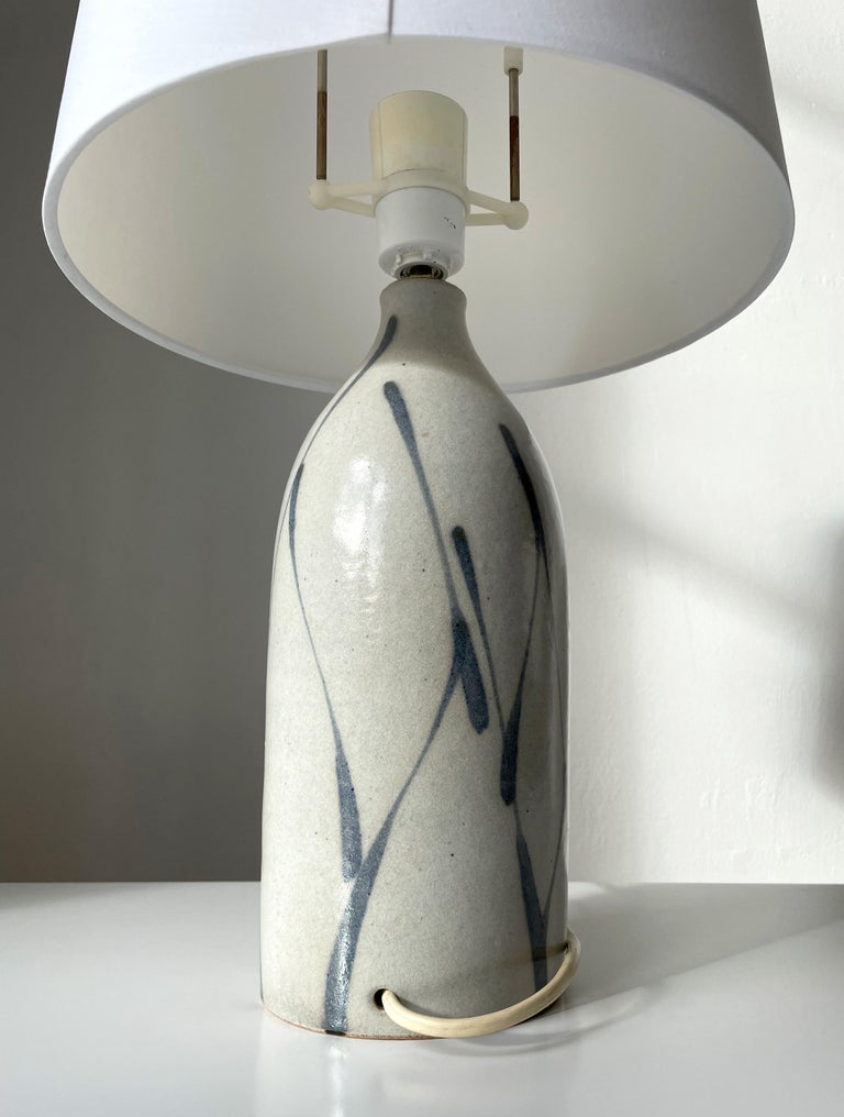 Soft Lined Kähler Danish Modern Graphic Table Lamp, 1960s For Sale at ...