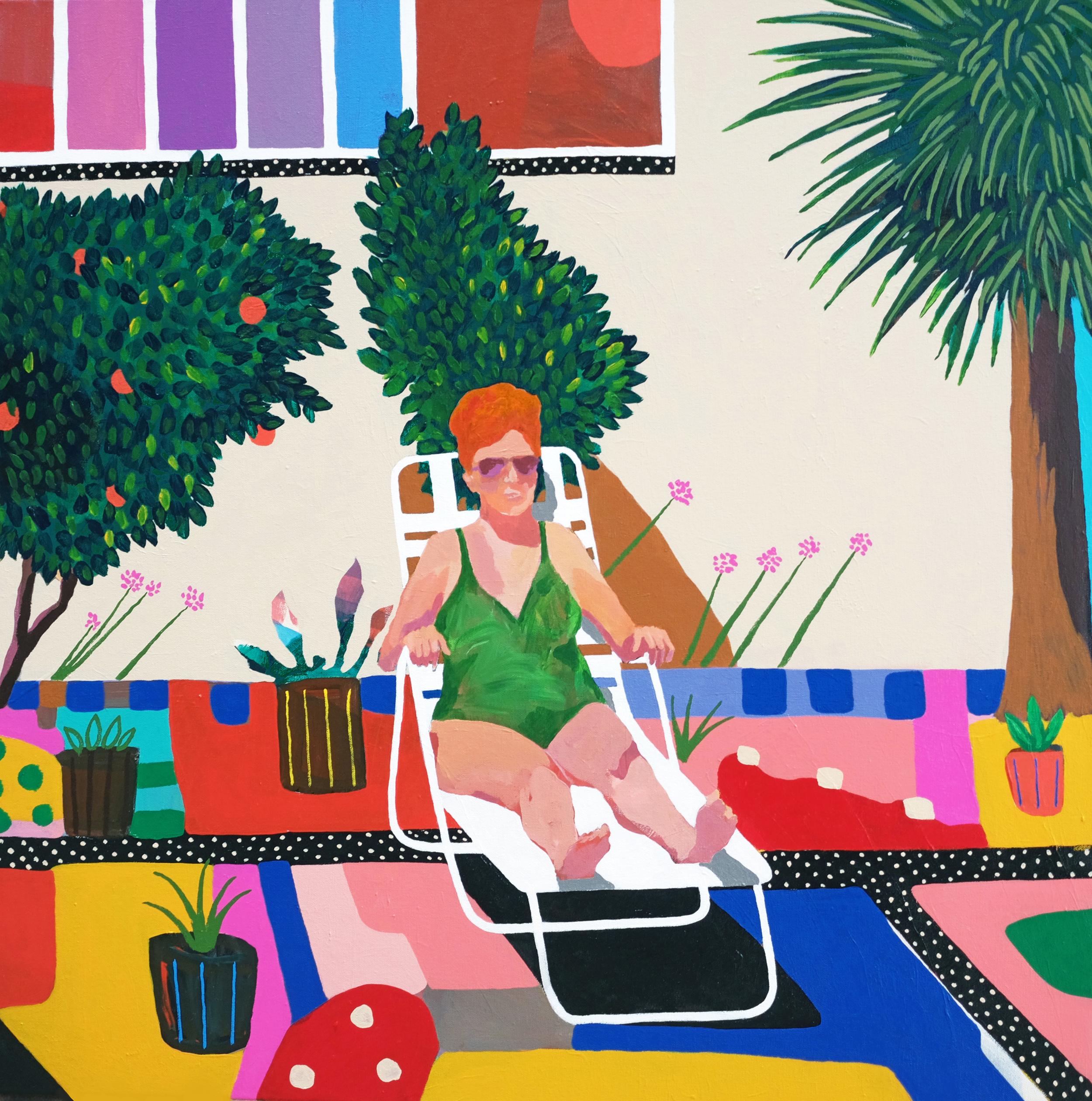 'Warm Oranges' Portrait Painting by Alan Fears Pop Art at 1stDibs