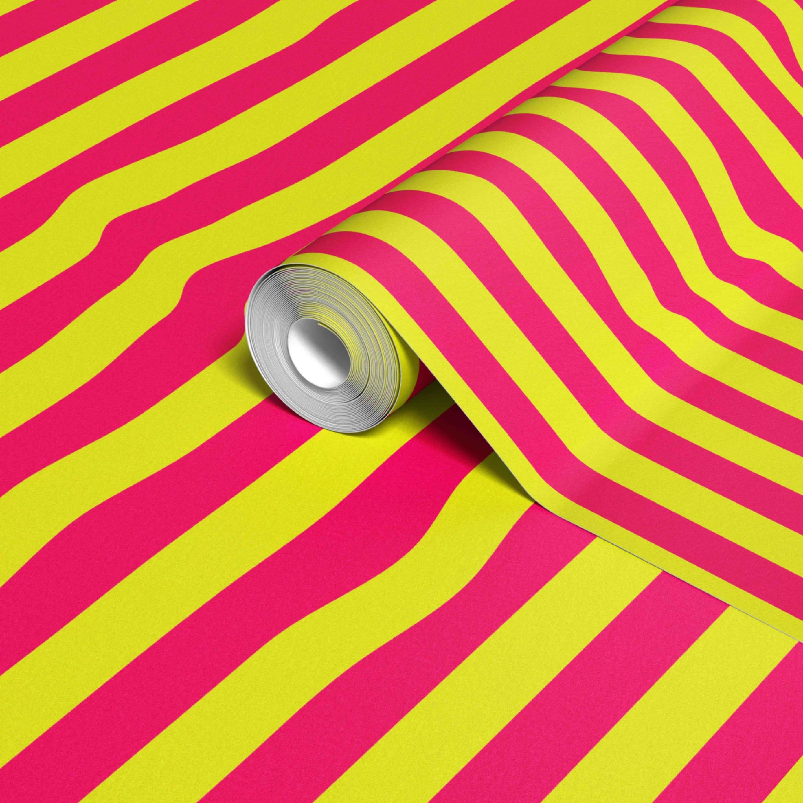 Warped Vertical Striped Wallpaper by XAWD For Sale at 1stDibs