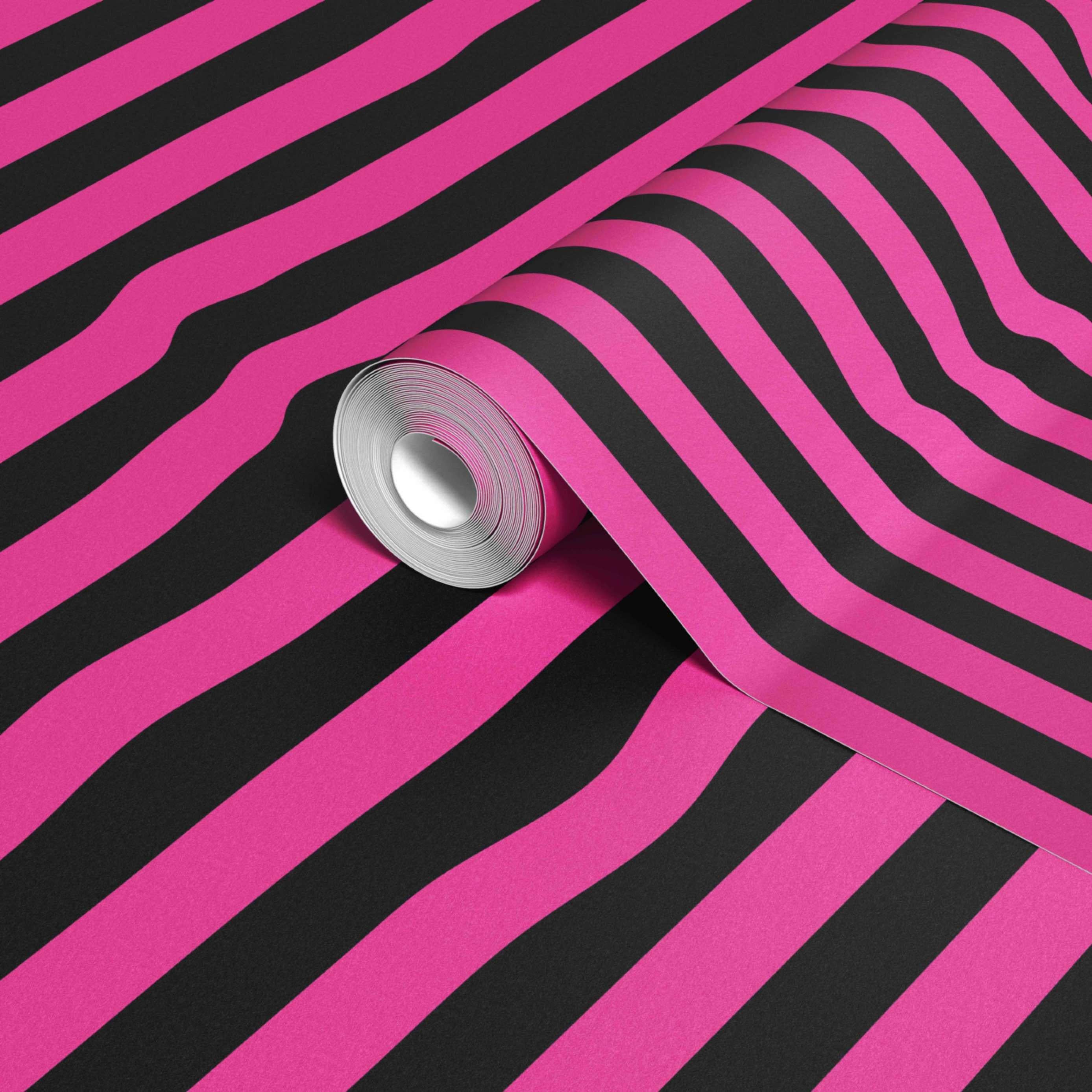 Warped Vertical Striped Wallpaper by XAWD For Sale at 1stDibs