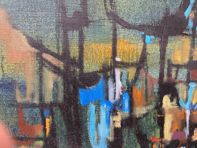 Warren Brandon - Warren Brandon Mid Century Modern Abstract Landscape C ...