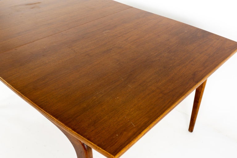 Warren Church for Lane Perception Midcentury Walnut Surfboard Dining ...