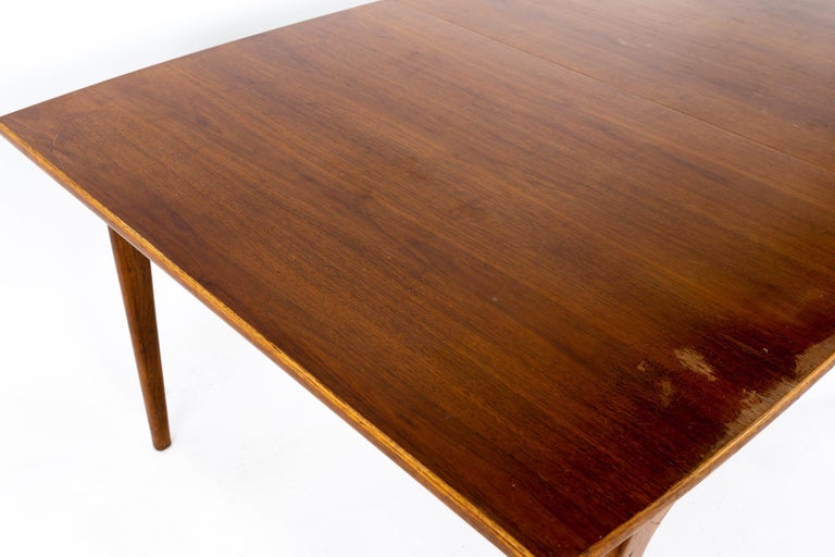 Warren Church for Lane Perception Midcentury Walnut Surfboard Dining ...