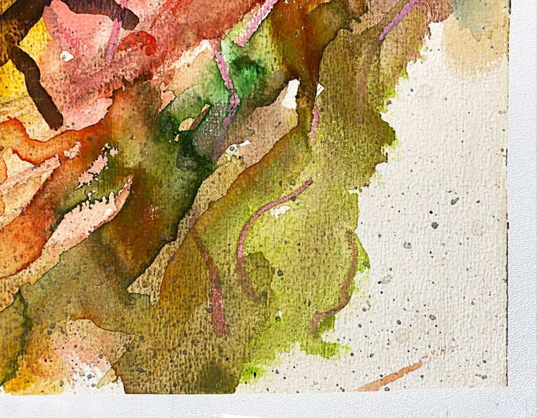 Warren Fischer Abstract Watercolor Painting on Paper For Sale at 1stDibs