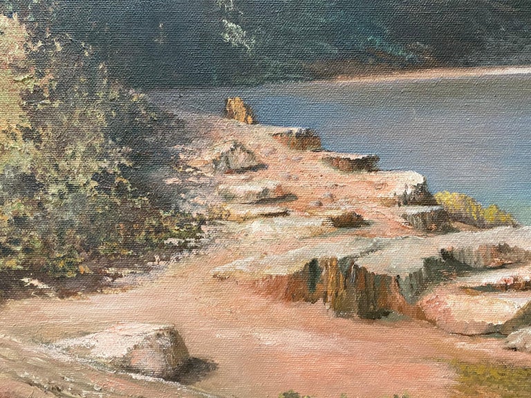 Warren Hunter - Warren Hunter Western Landscape Oil Painting with ...