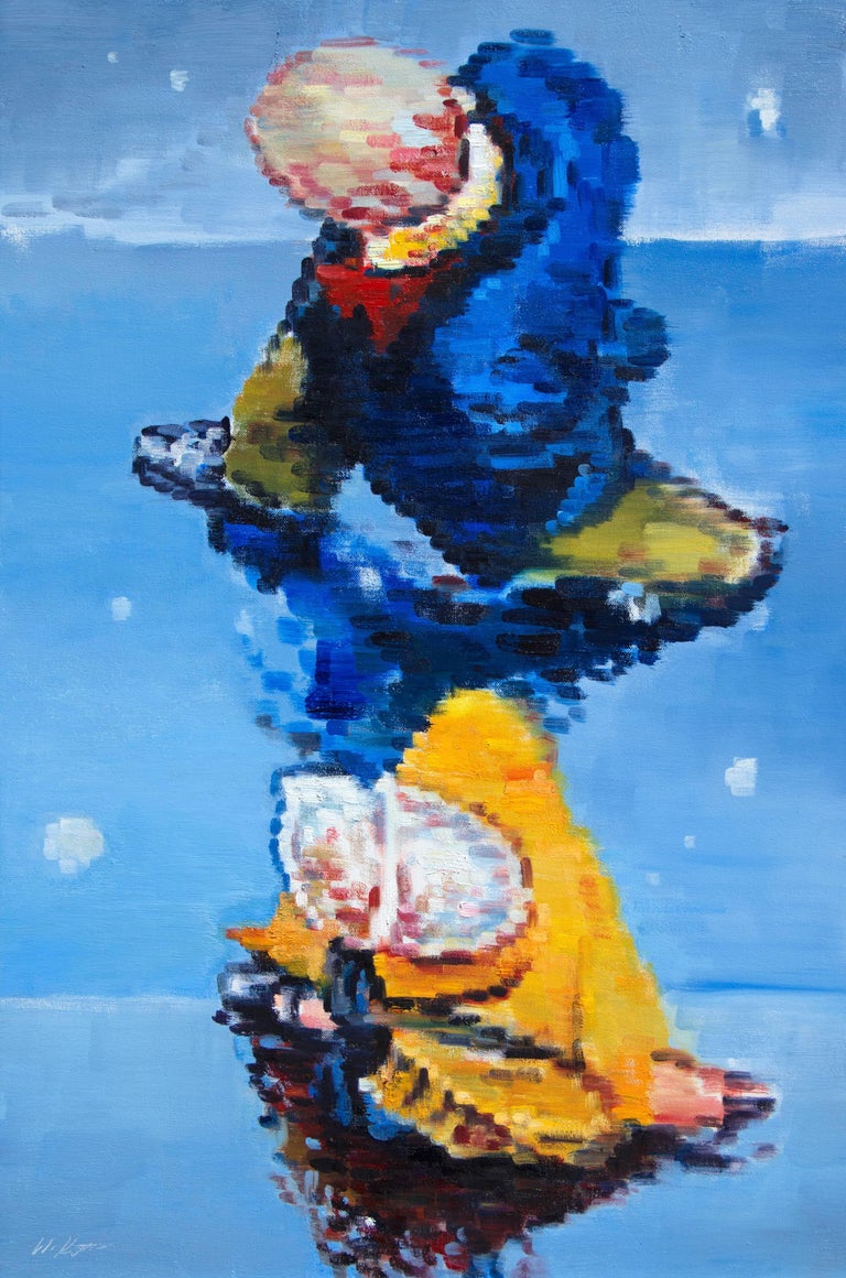 Warren Keating - Couple Walking in Paris in Winter, Oil Painting For ...