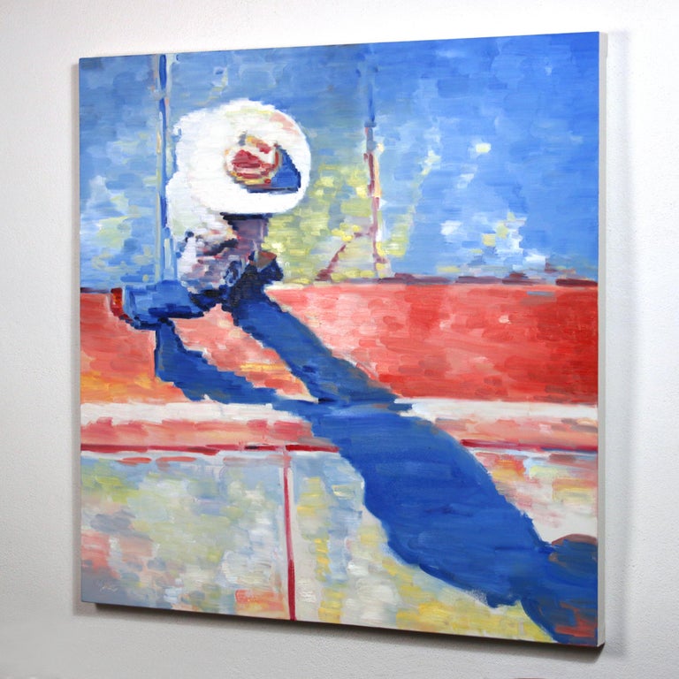 Warren Keating - Cowboy on Canyon Road, Oil Painting For Sale at 1stDibs
