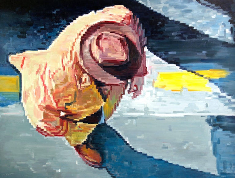 Warren Keating - Man Wearing Hat and Trench Coat in Paris, Oil Painting ...