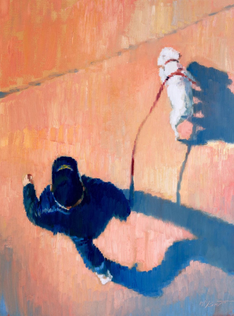 Warren Keating - Walking the Dog on a Sunday Morning in Pueblo, Oil ...