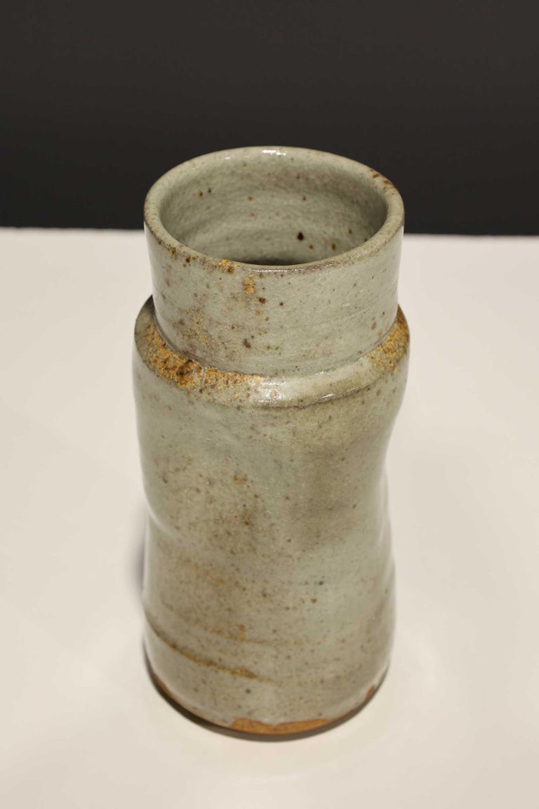 Warren MacKenzie Signed Glazed Stoneware Vase For Sale at 1stDibs