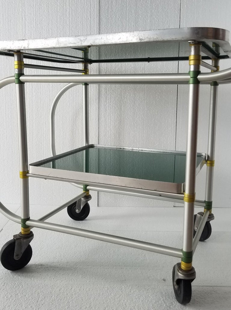 Warren McArthur Rolling Cart Yellow and Green Anodized Rings, circa ...