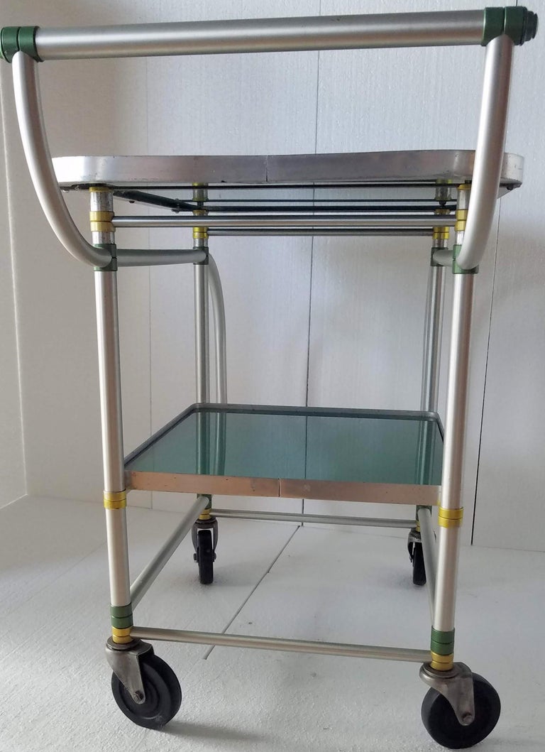 Warren McArthur Rolling Cart Yellow and Green Anodized Rings, circa ...