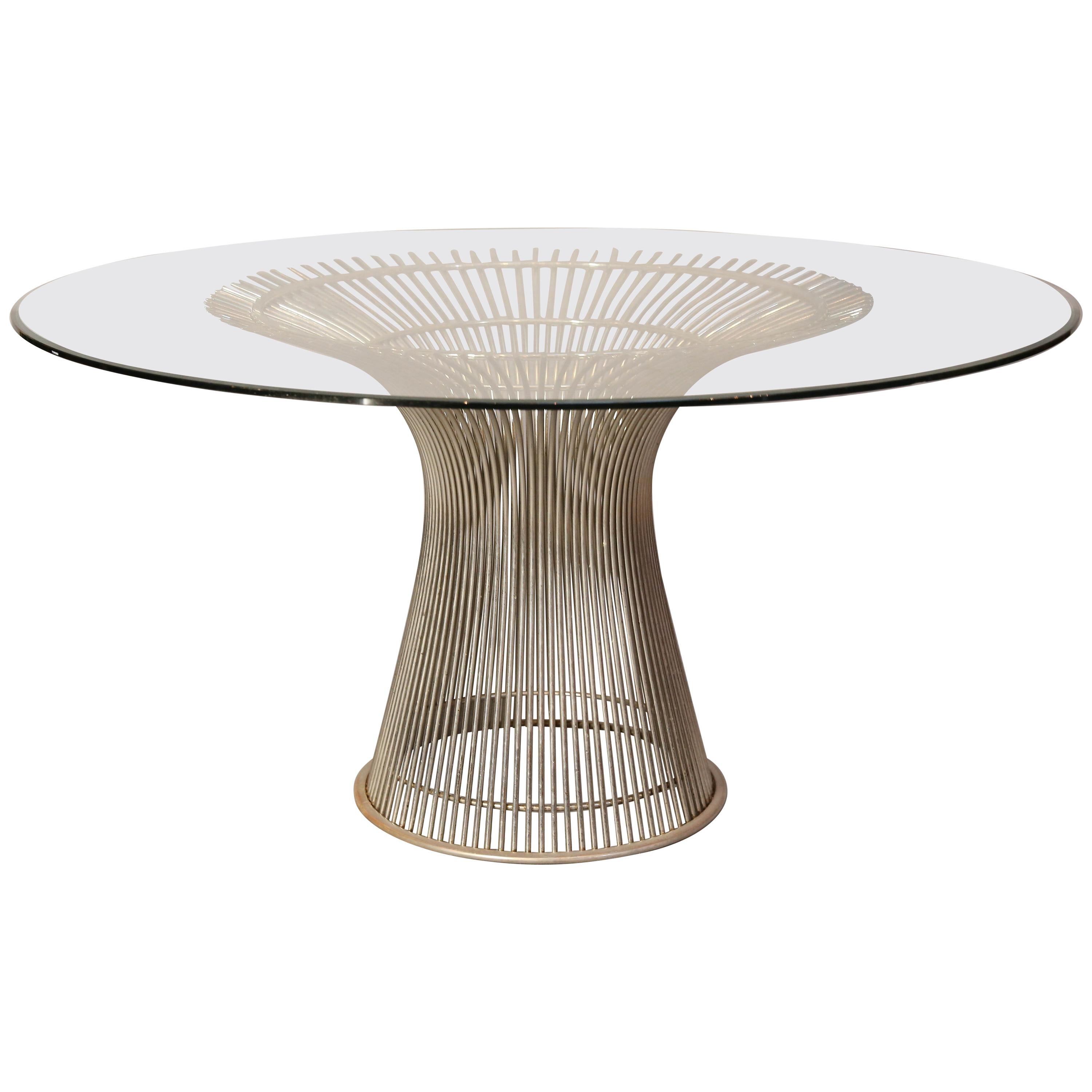 Warren Platner Classic Steel Dining Table Base For Sale at 1stDibs