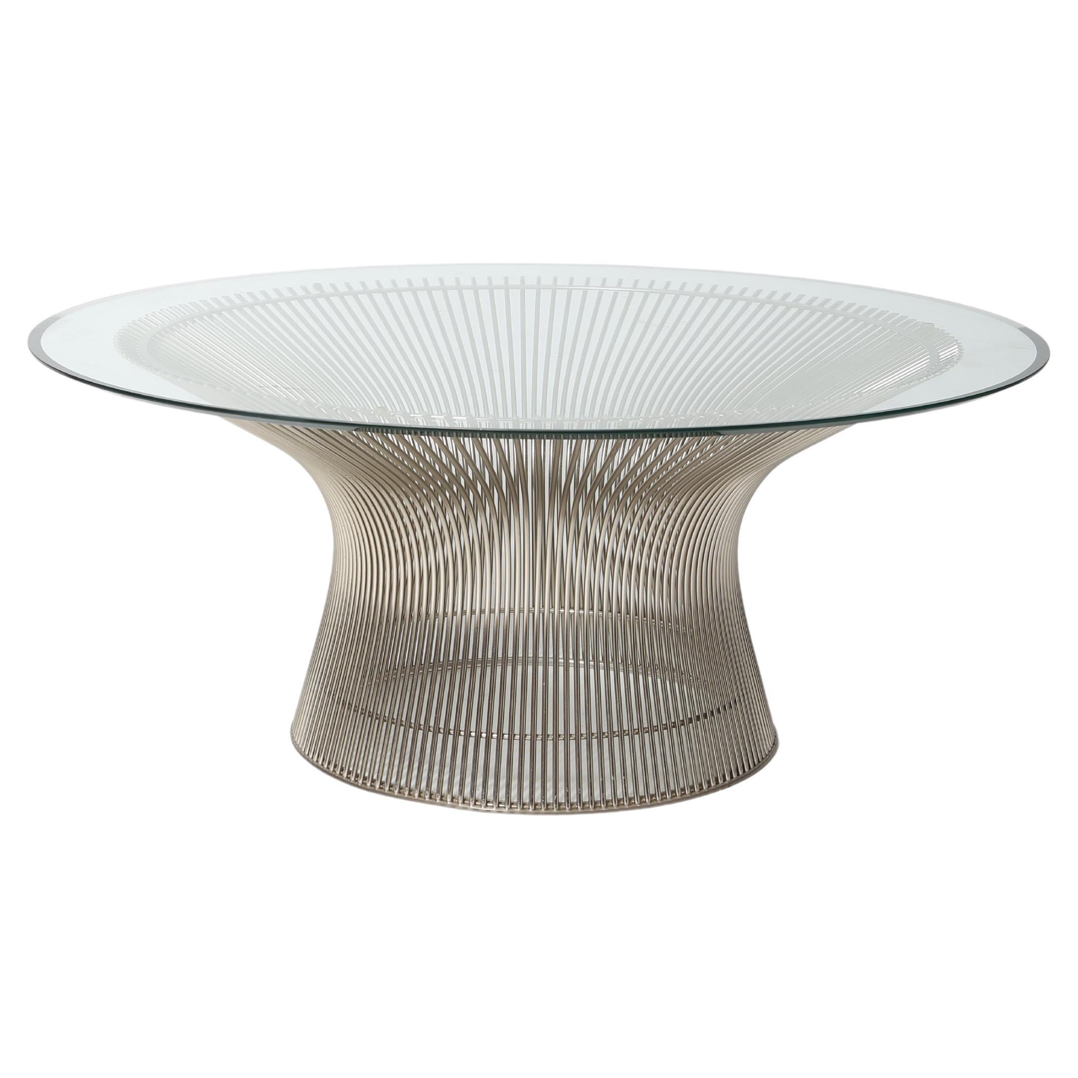 Warren Platner Bronze Coffee Table Base with Green Marble Top for Knoll ...