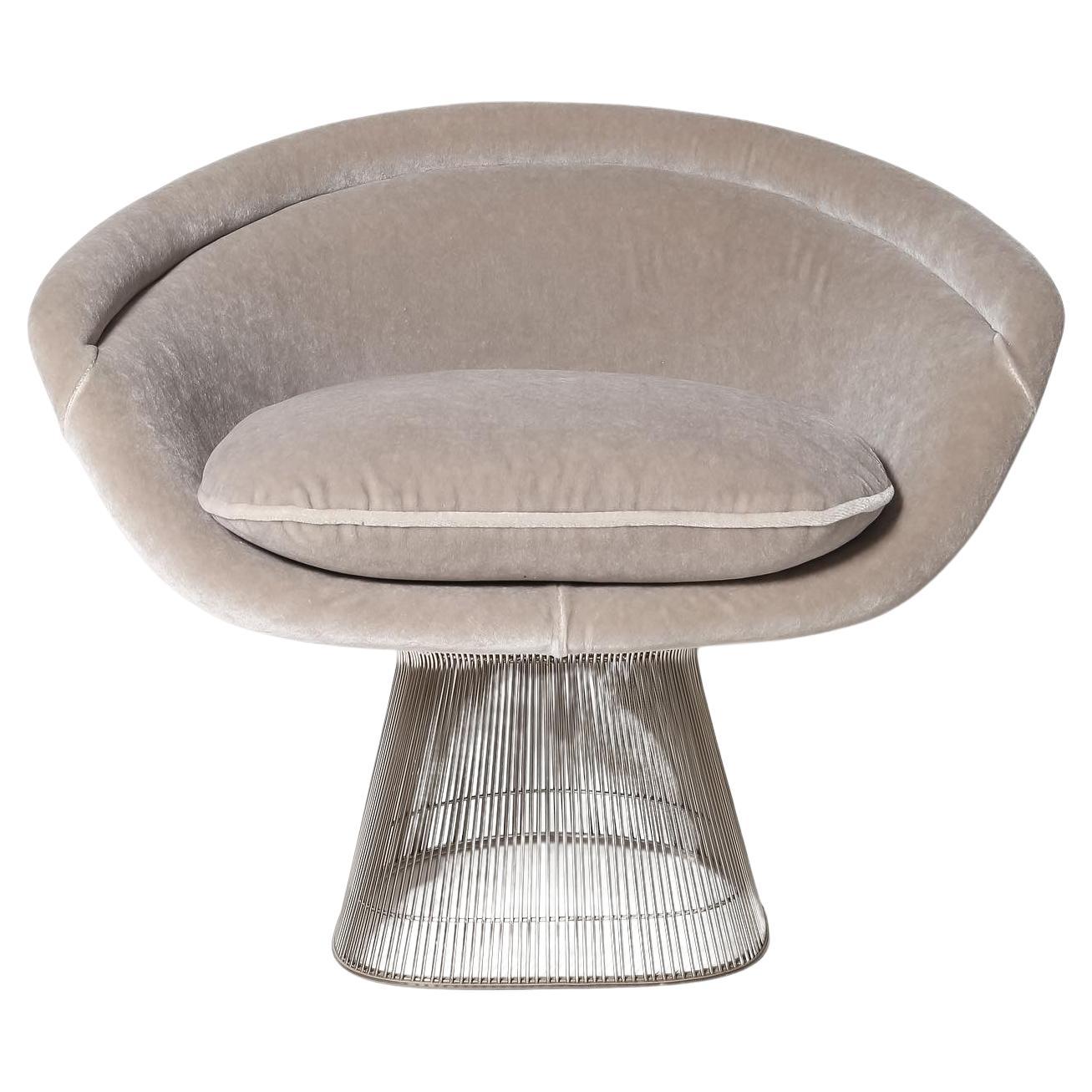Set of Vintage Nickel Chairs by Warren Platner for Knoll in COM at 1stDibs