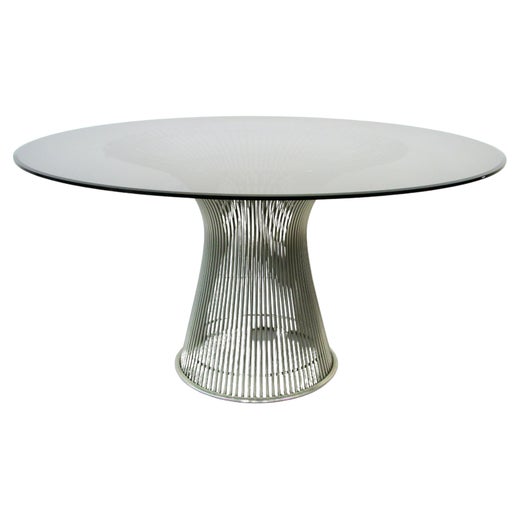 Warren Platner Knoll Glass Top Wire Base Coffee Table, 1966 Designed ...