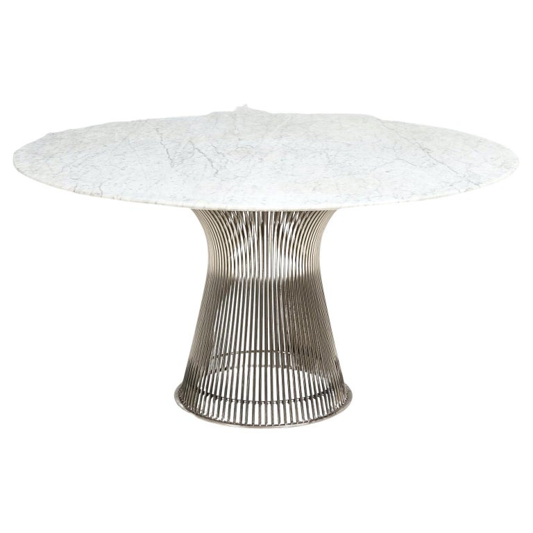 Warren Platner for Knoll Steel and Carrara Marble Dining Table, 1960 ...