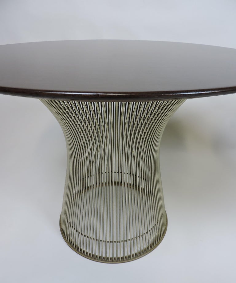 Warren Platner Wire and Walnut End or Side Table by Knoll at 1stDibs