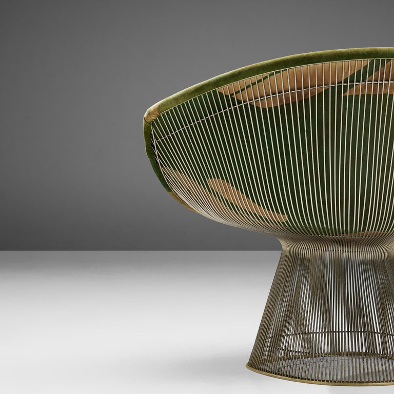 Warren Platner Lounge Chairs in Illustrative Upholstery For Sale at 1stDibs