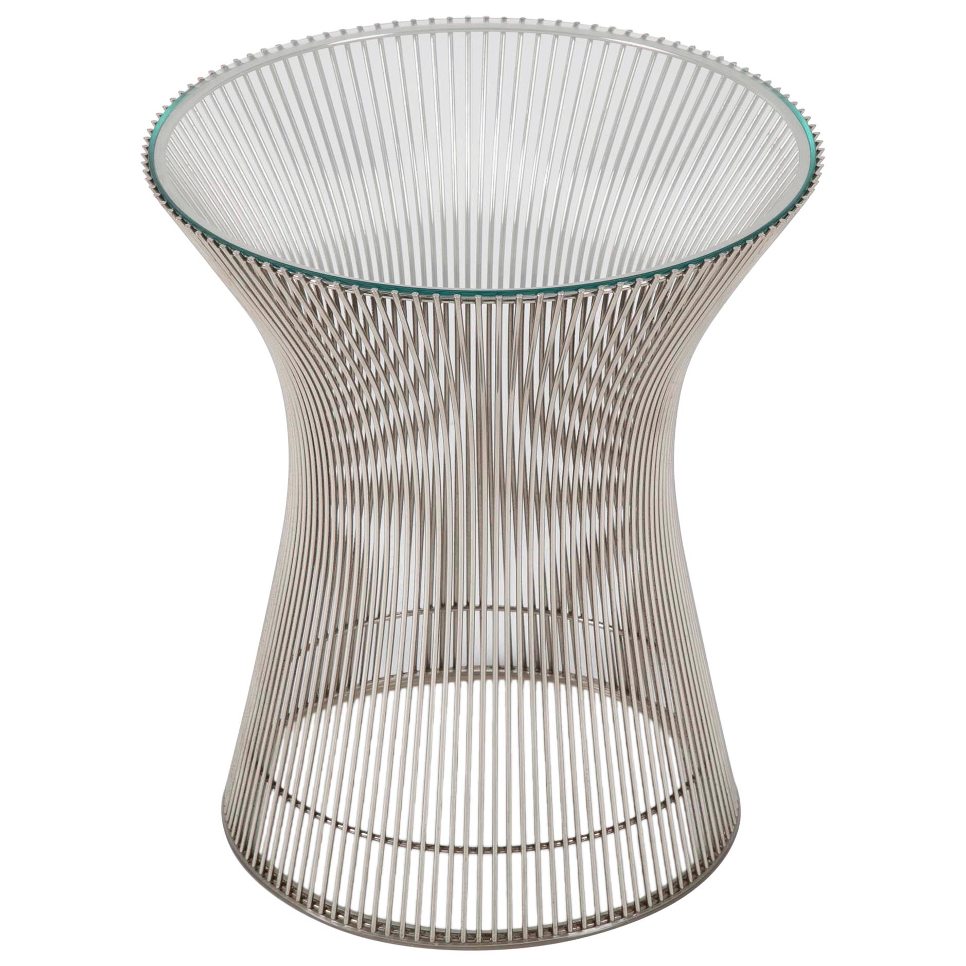 Warren Platner Nickel-Plated Side Table at 1stDibs