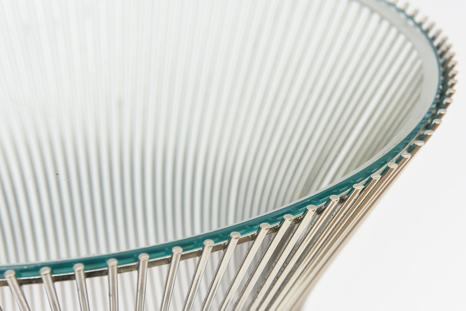 Warren Platner Restored Wire Nickel Plated over Chrome Side Table Mid ...