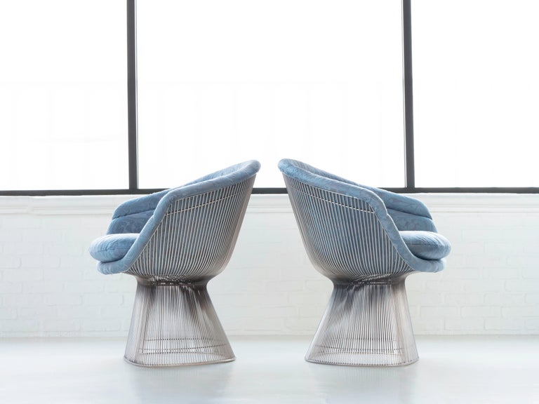 Warren Platner Wire Frame Lounge Chairs and Matching Coffee Table for ...