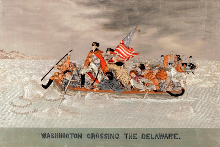 "Washington Crossing the Delaware" Embroidery with a Trapunto ...