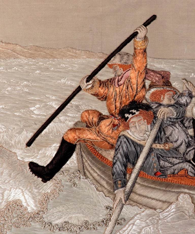 "Washington Crossing the Delaware" Embroidery with a Trapunto ...