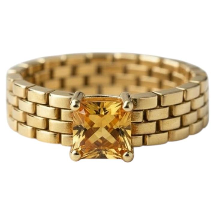 Customizable Watch Band Shaped Ring with peridot for Men, silver, gold ...