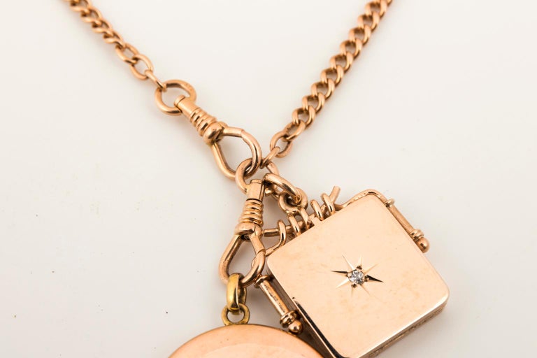 Watch Chain Charm Necklace at 1stdibs
