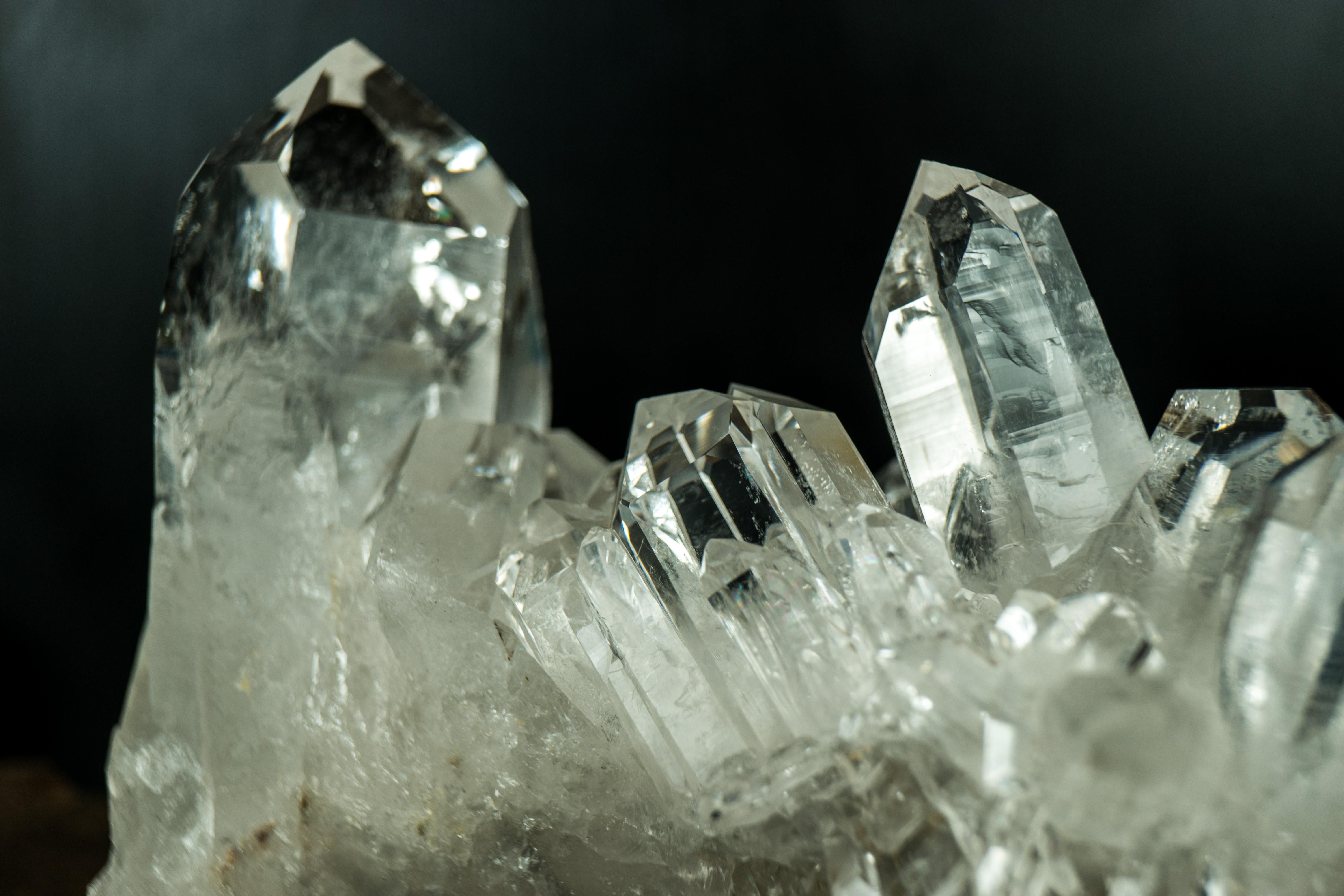 Water Clear Quartz Cluster - Super Extra White Quartz, from Diamantina ...