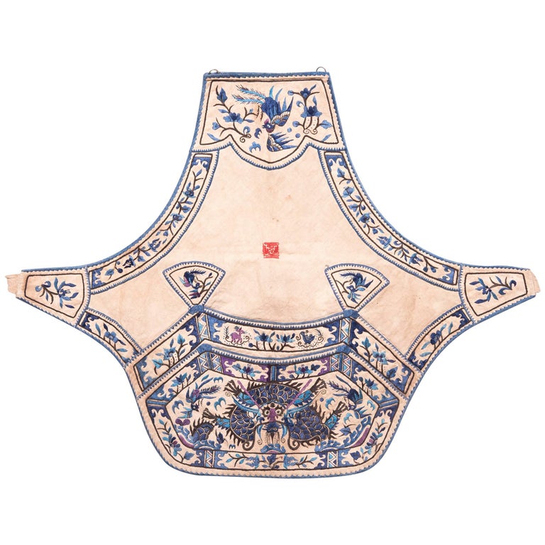 "Water Dragon" Early 20th Century Chinese Embroidered Dudou at 1stDibs