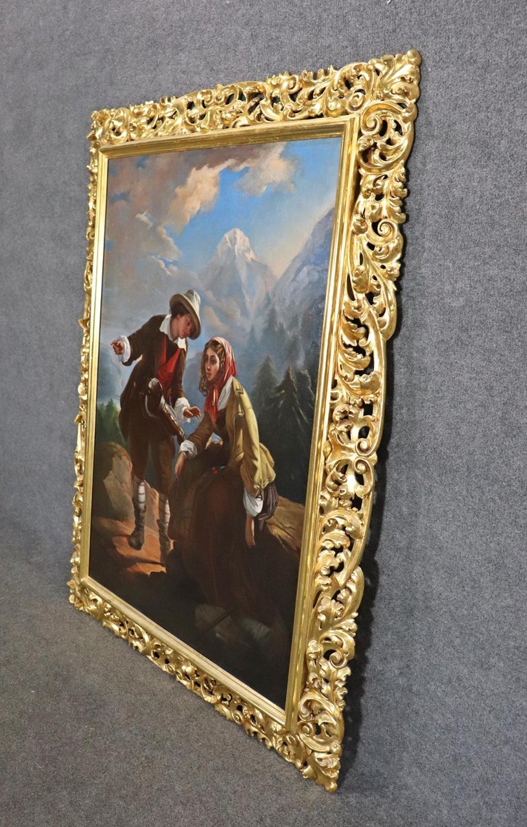 Water Gilded Rococo Framed After Giulio Cesare Ferrari "Linda Di ...
