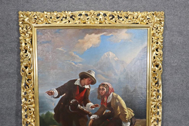 Water Gilded Rococo Framed After Giulio Cesare Ferrari "Linda Di ...